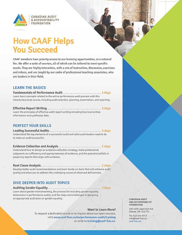 Member Benefits - Canadian Audit and Accountability Foundation
